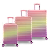 iFLY Fibertech 3-Piece Hardside Expandable Luggage Set, Sorbet ...