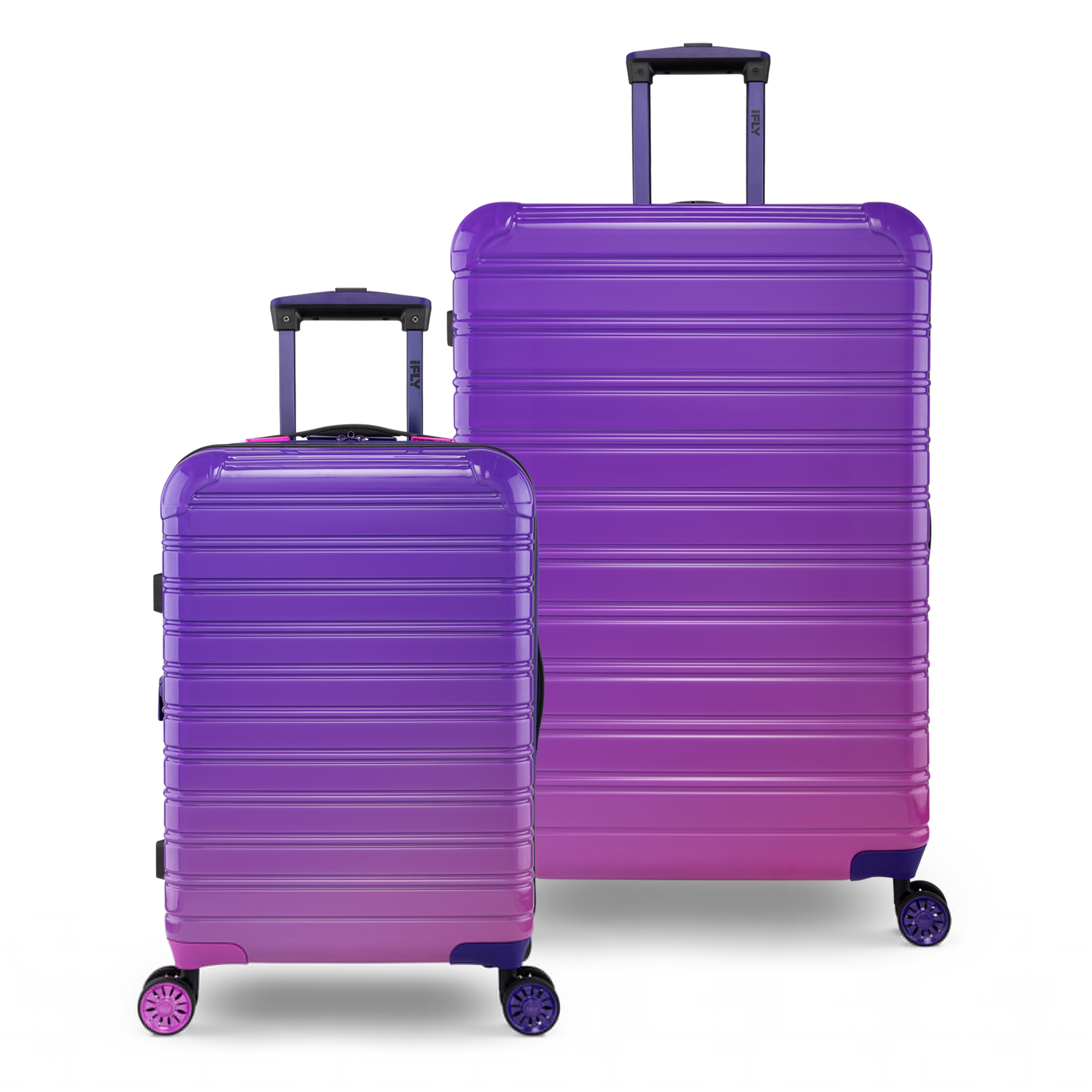 iFLY Hardside Fibertech 2 Piece Luggage Set, 20" Carry-on and 28 ...