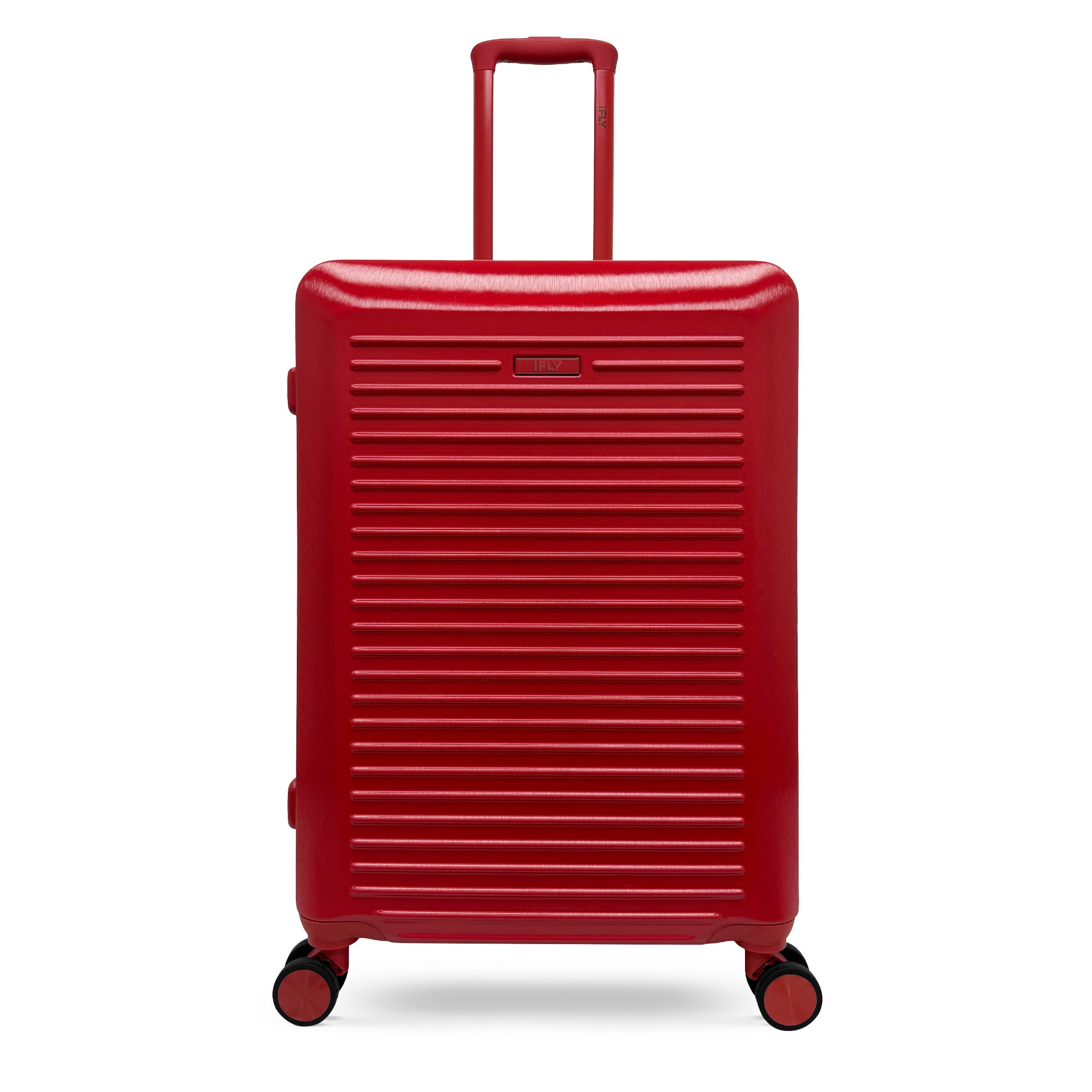 iFLY Volt 24" Hardside Medium Checked Spinner Luggage, Red - Walmart.com