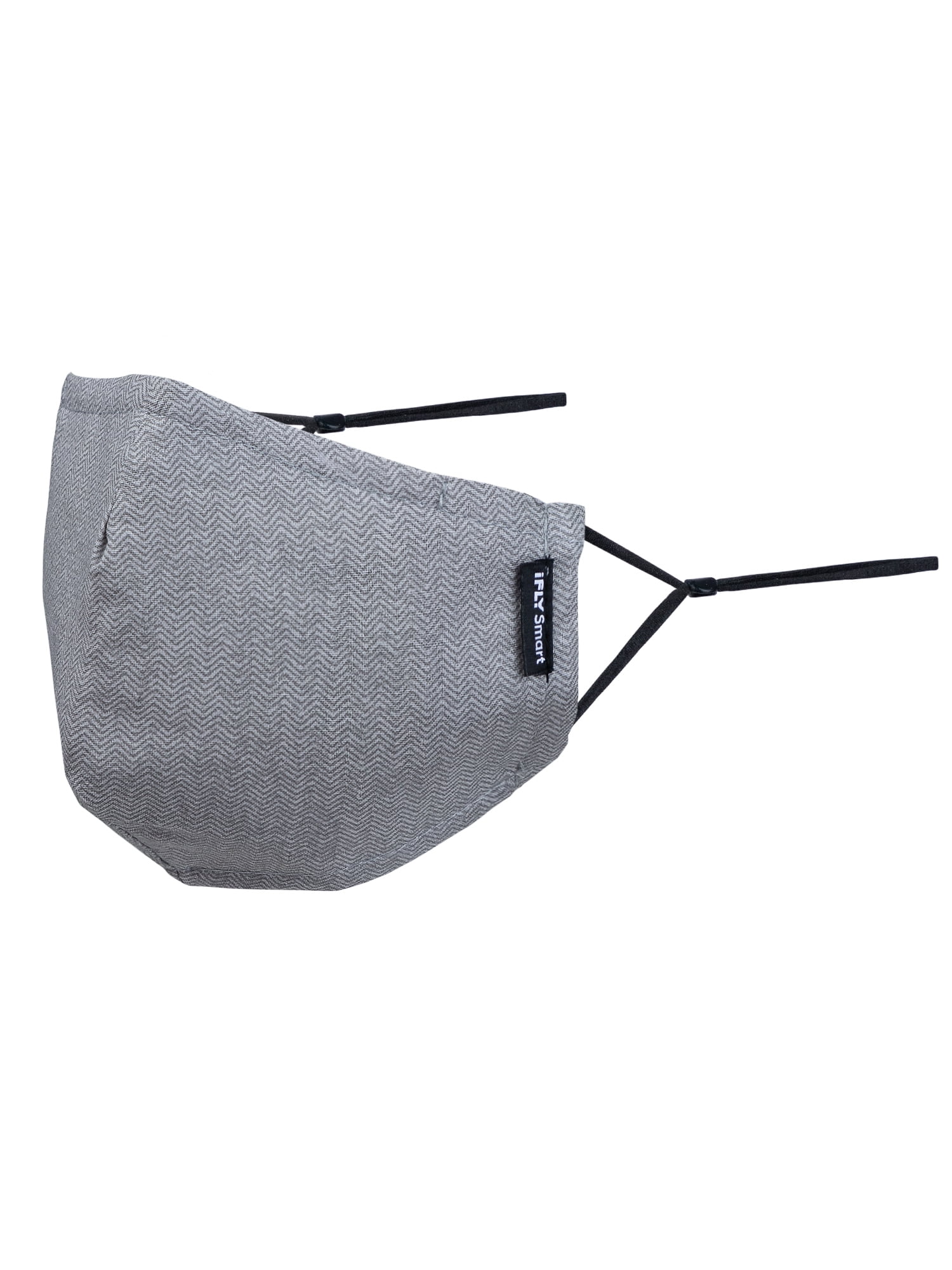 iFLY Reusable Cotton Face Mask with Filter - Heather Grey, Breathable ...