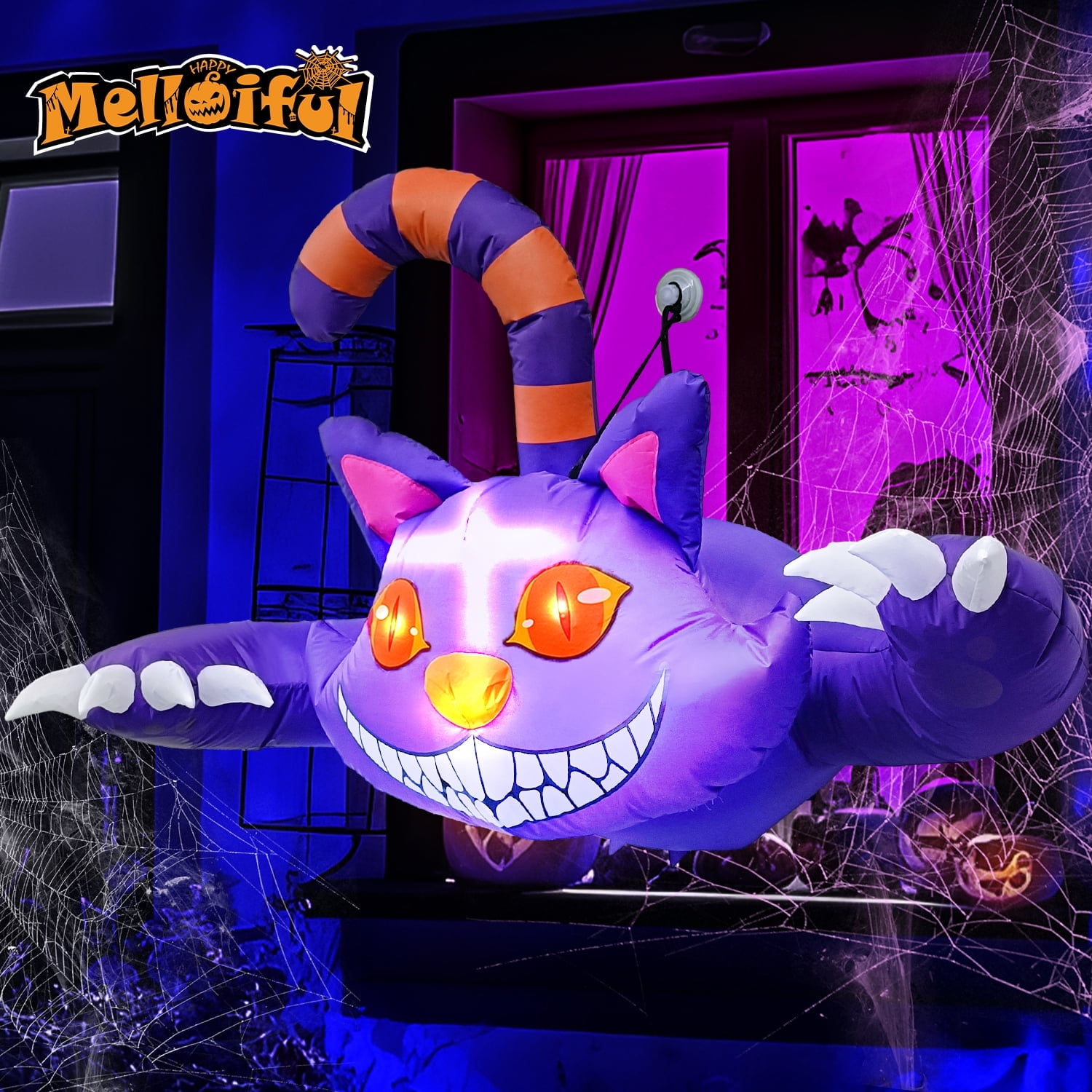 iFanze 4 FT Outdoor Halloween Inflatable Cat Decoration - LED Blow Up ...