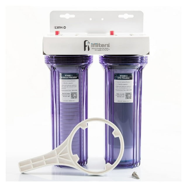 iFilters 2-Stage Whole House Filter System for City and Well Water ...