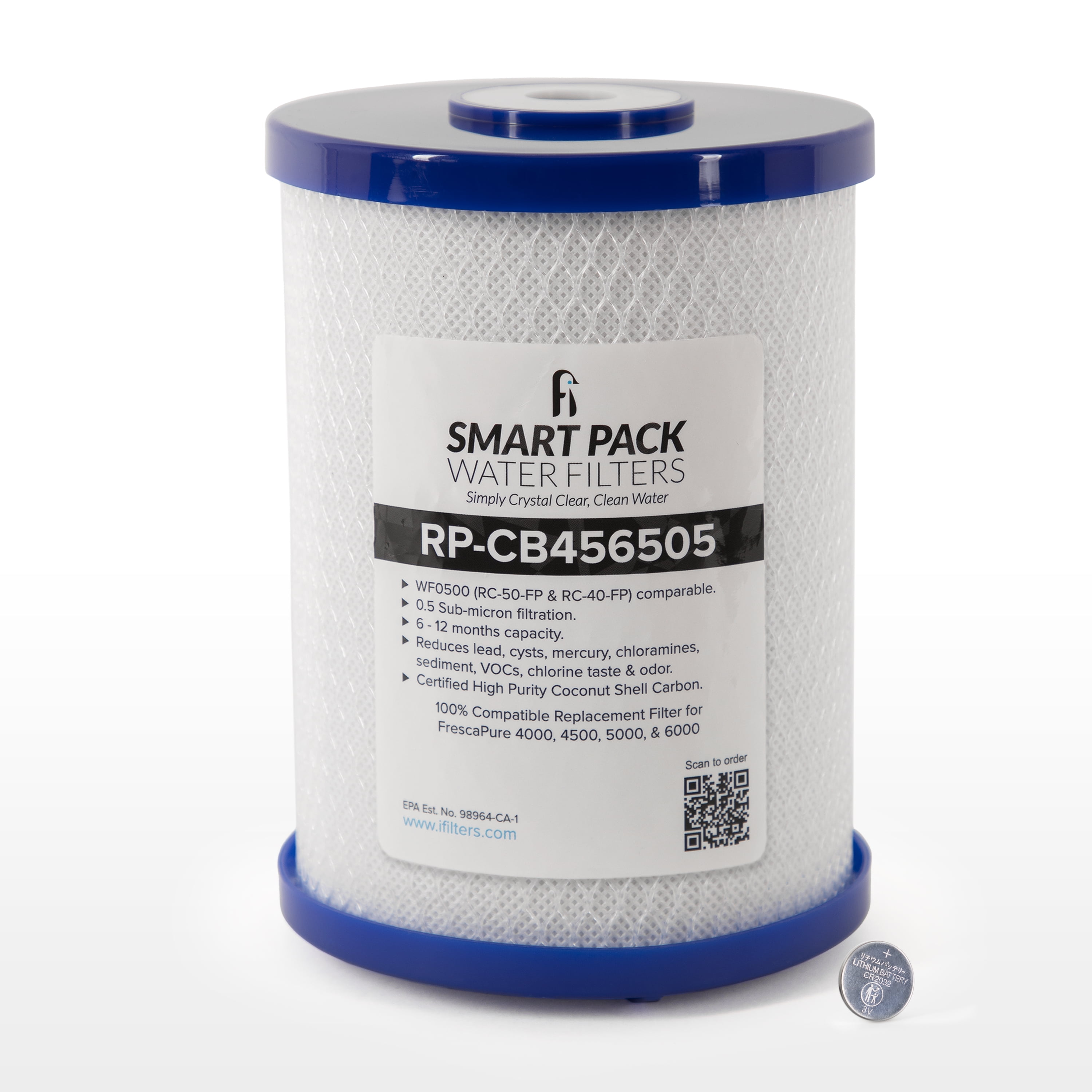 Smart Pack Pure Cartridges - Coconut Shell Carbon Water Filter - 750 ...