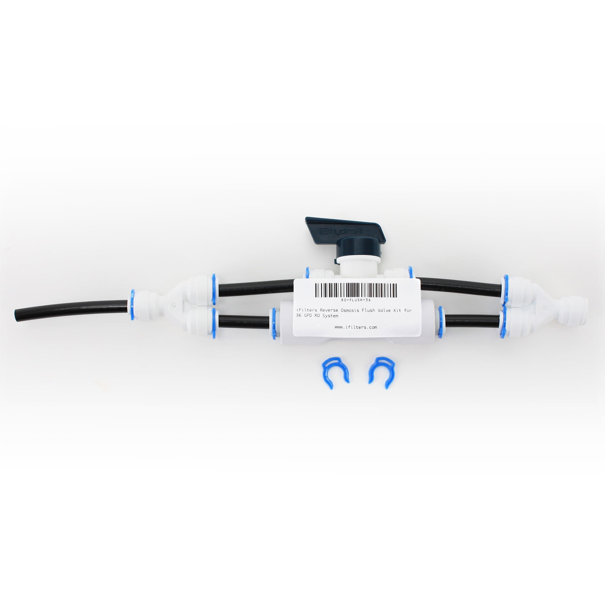 iFilters Reverse Osmosis RO Flush Kit Valve for 36 GPD RO System, 1/4 ...