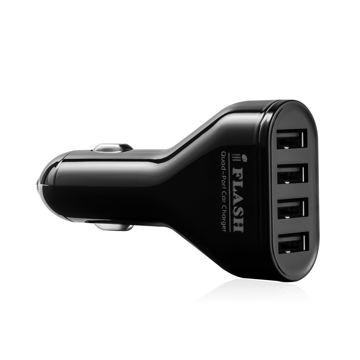 iFlash 48W / 9.6A 4-Port USB Car Charger Compatible with Apple iPhone ...