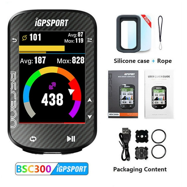 iGPSPORT BSC300 GPS Cycling/Bike Computer, Bicycle Computer with Offline maps and Dynamic Road ...