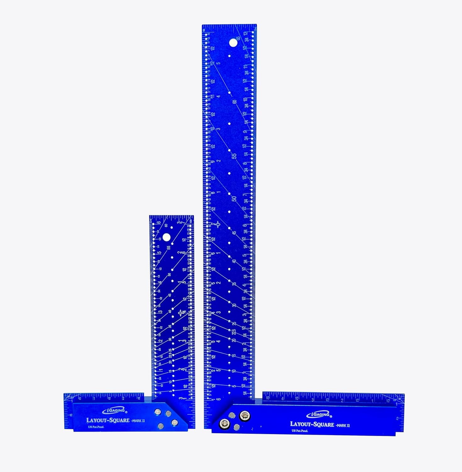 iGaging Layout Square Mark II Set of Two 7" & 12" w/Center Finder Bevel Gauge - Walmart.com