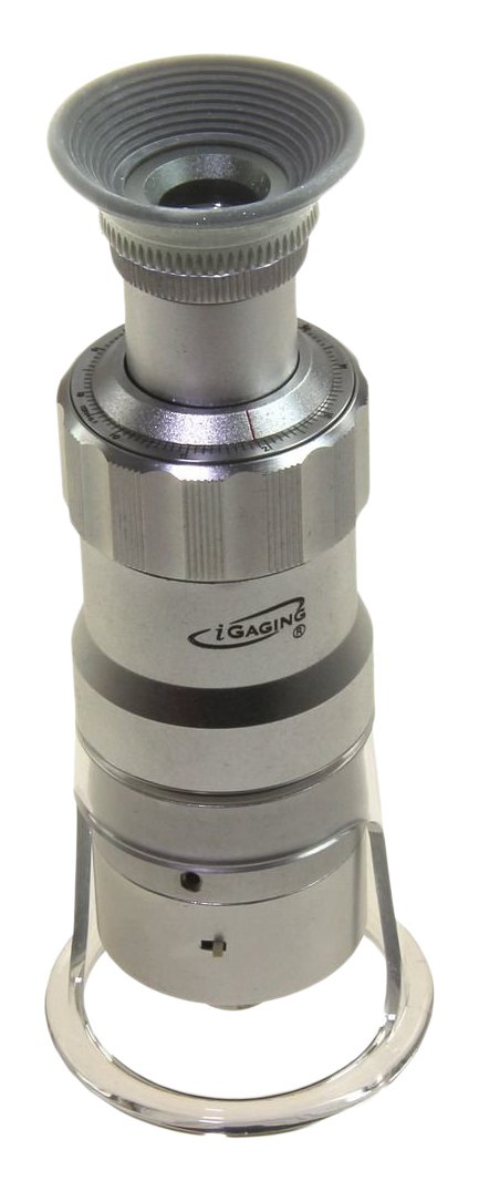 iGaging Measuring Microscope 60X - 0.001"/0.02mm Magnifier Loupe w ...