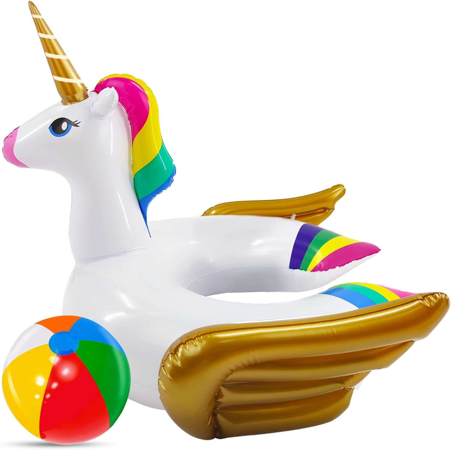 iGeeKid Pool Float for Kids Unicorn Swim Floats & Beach Ball for ...