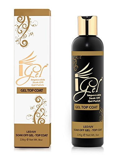 iGel Impeccable Soak Off Gel Polish Top Coat Refill Kit 8 fl oz ...