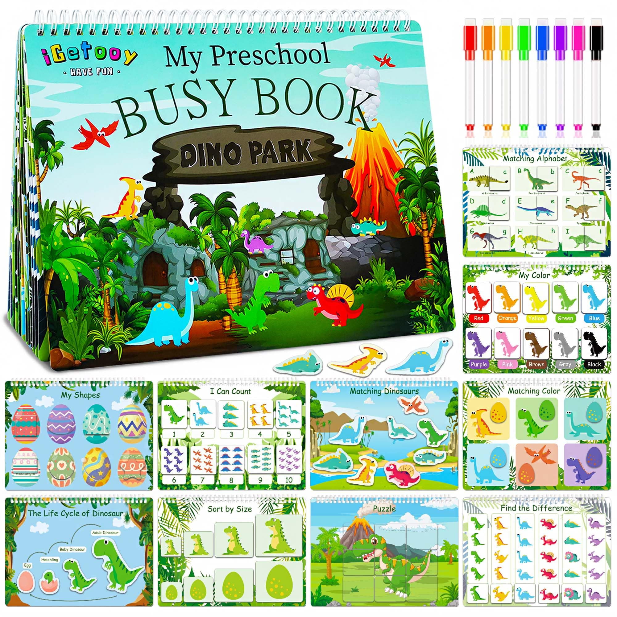 iGetooy Montessori Busy Book OIF8 for Toddlers 1-3, Preschool Learning ...