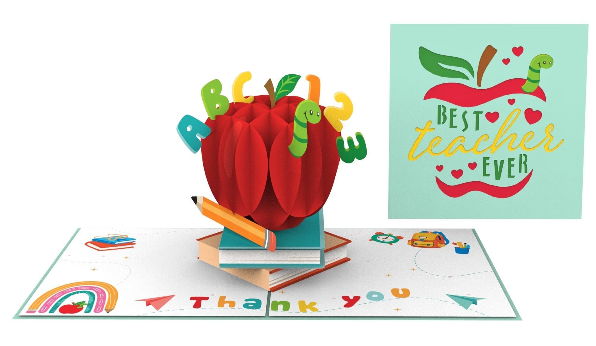 iGifts And Cards Charming Apple of Knowledge Teacher Thank You 3D Pop ...