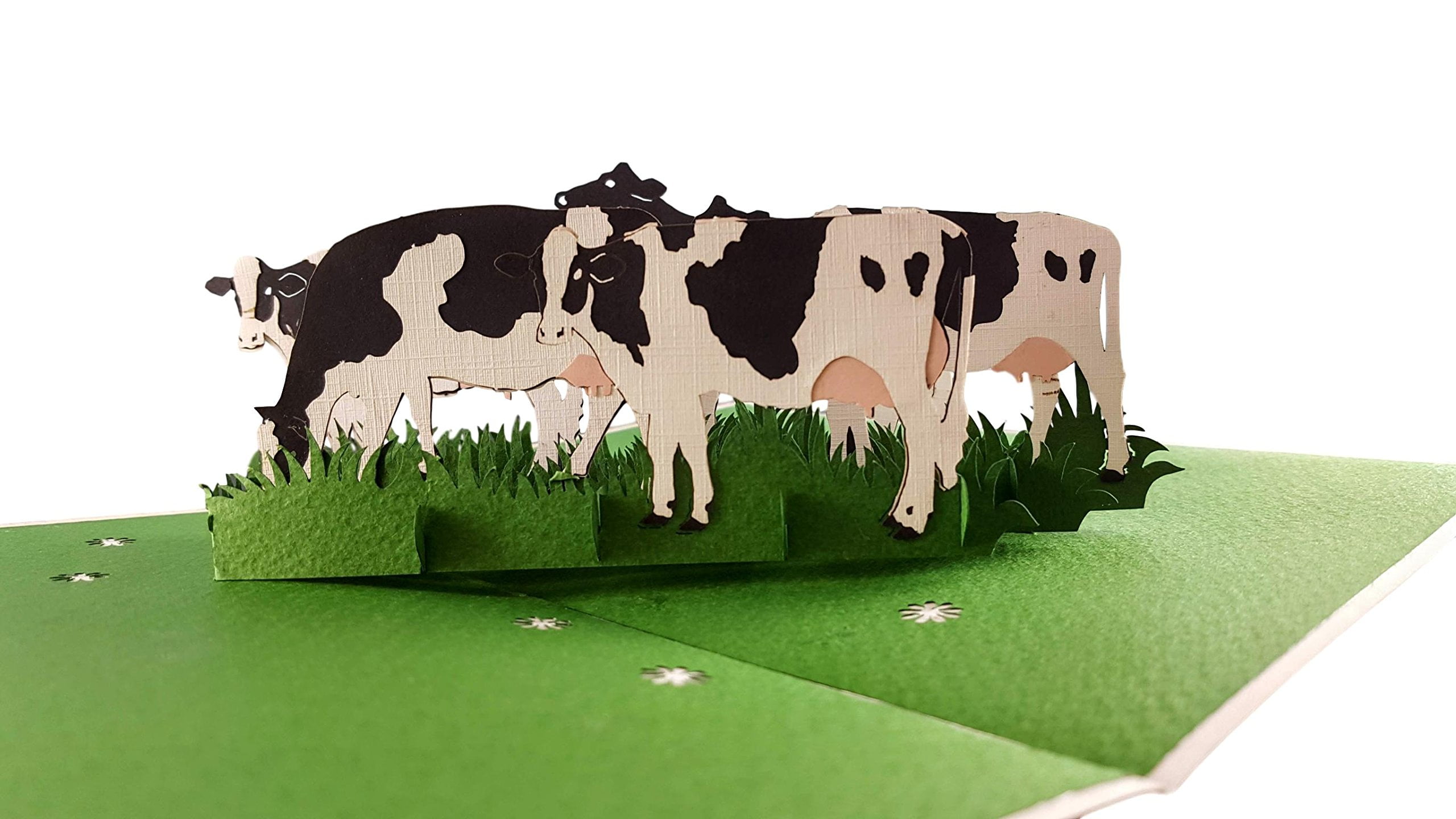 iGifts And Cards Dairy Cows 3D SMRPop Up Card - Cattle, Farm, Barn ...