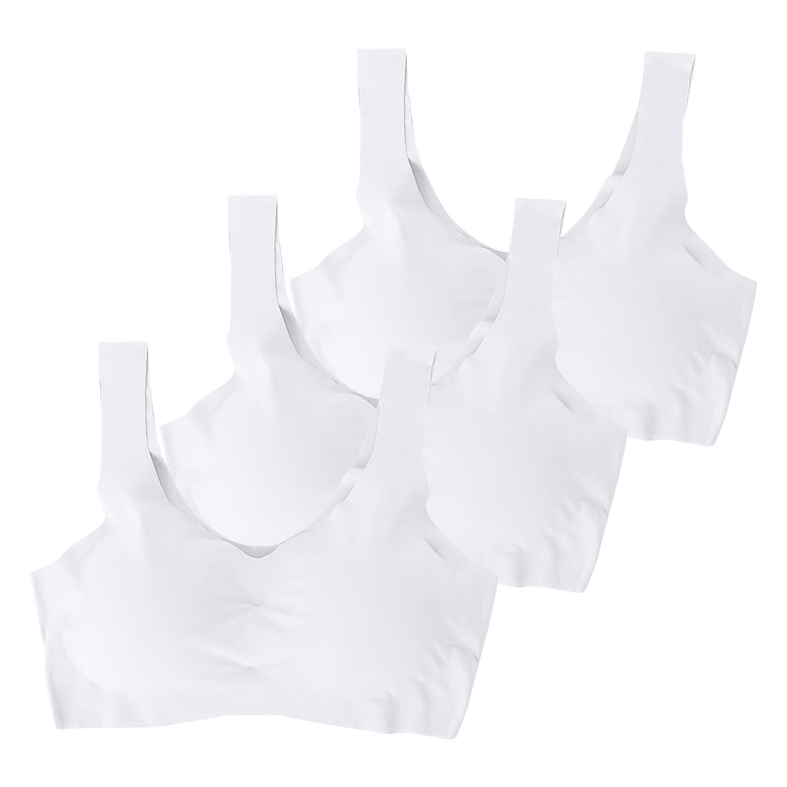 iHPH7 3 Pack Sports Bra Seamless Comfortable Wirefree V Neck Daily ...