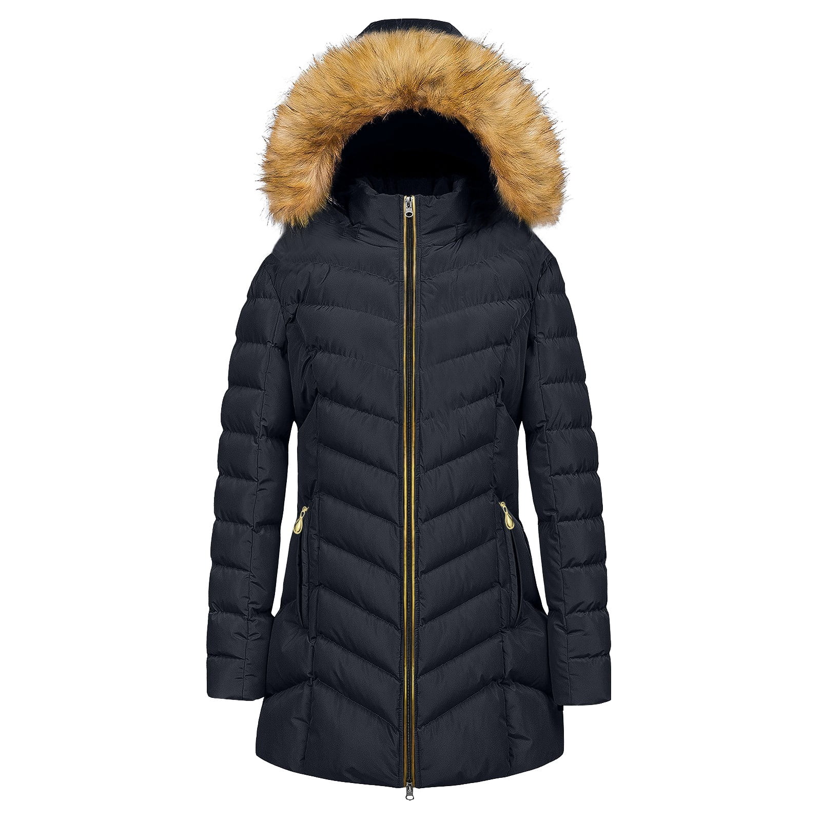 iHPH7 Long Puffer Coat Women Womens Puffer Jacket with Hood Womens ...