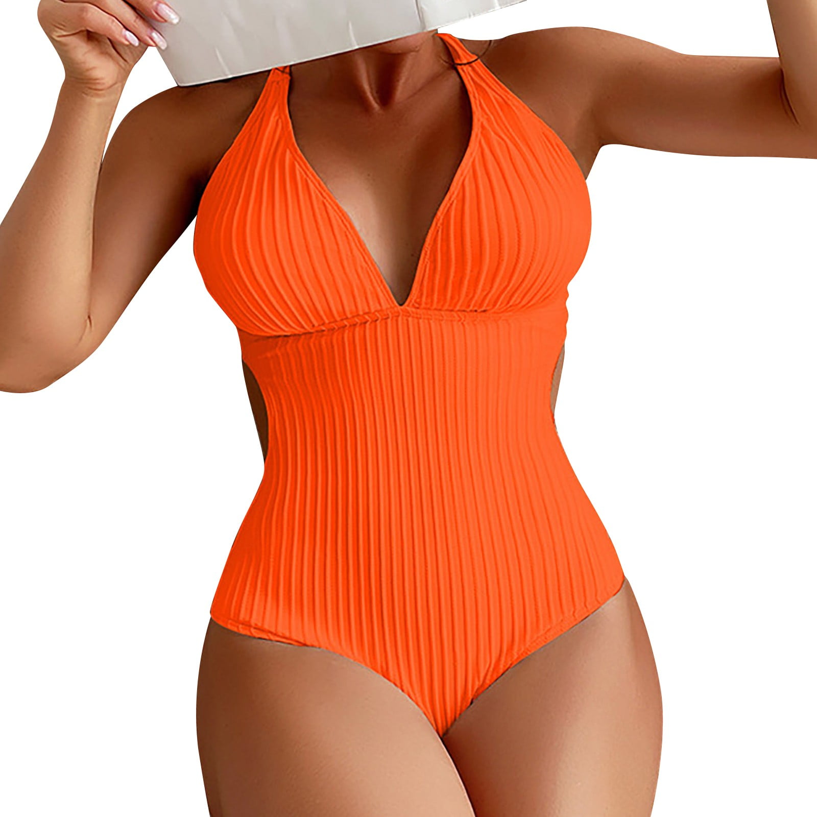 Ihph7 Womens Swimsuits 2024 Sexy Bikini Backless Slimming New Fabric