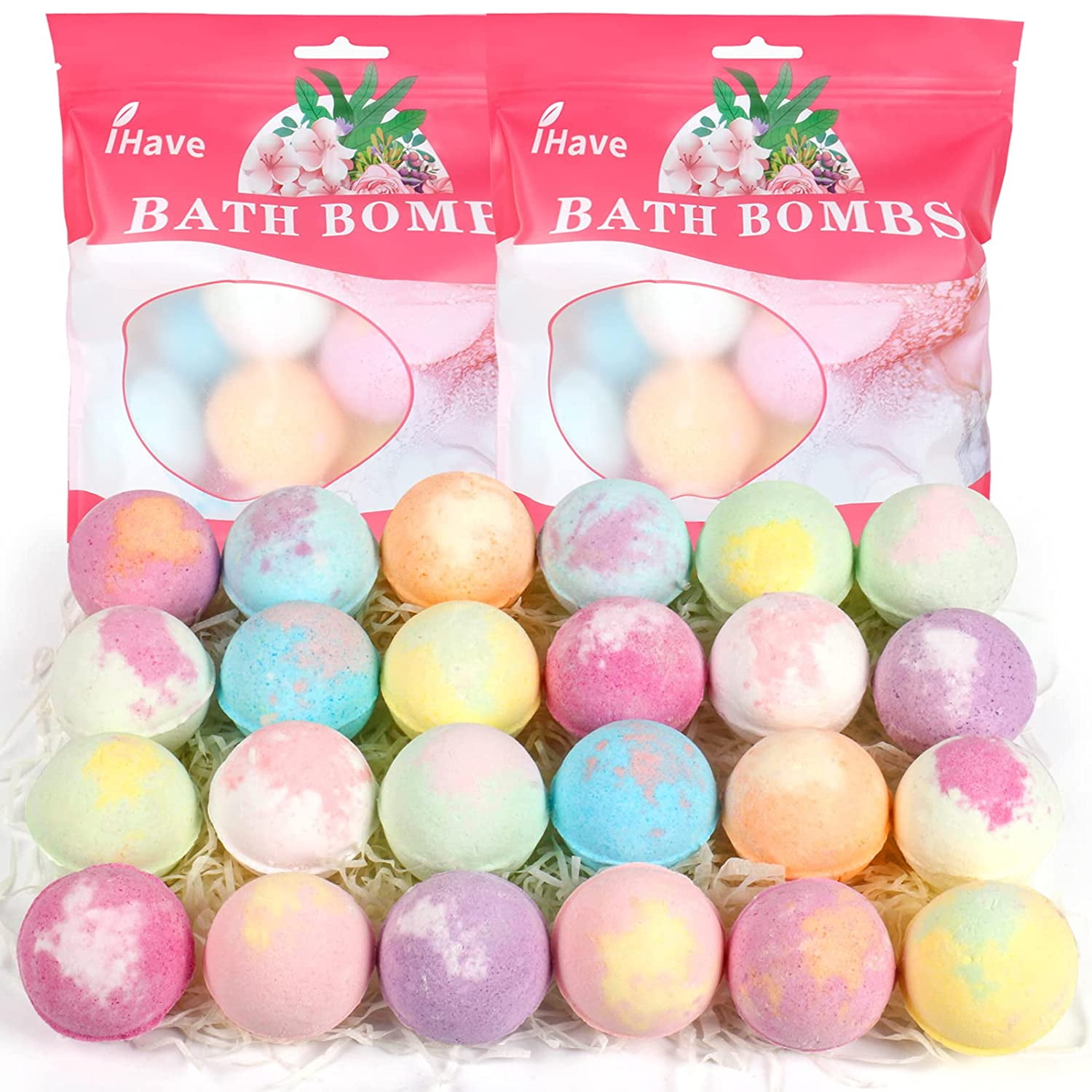 iHave Bath Bombs for Women, 24 Large Lush Bath Bomb Bubble Bath Spa ...