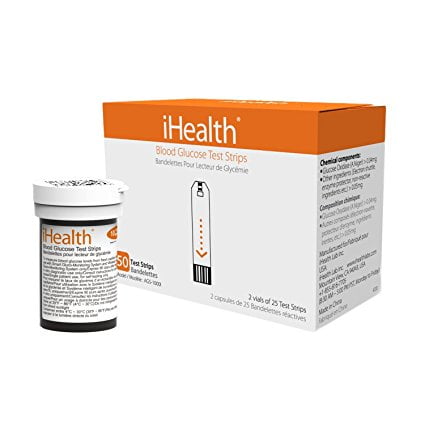 iHealth Blood Glucose Test Strips, 50 Ct - Walmart.com