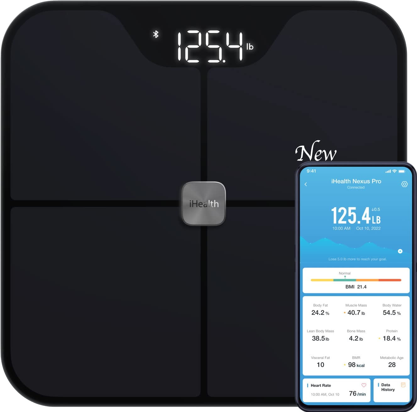 iHealth Nexus PRO Smart Bluetooth Wellness Scale: Weight, Fitness ...