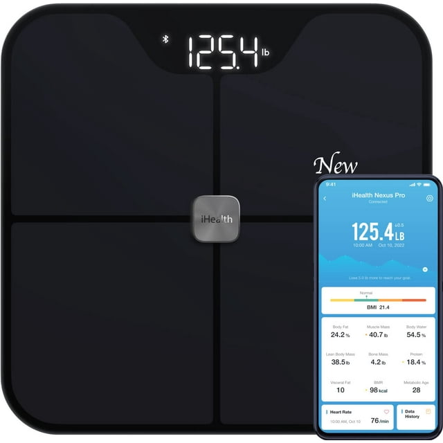 iHealth Nexus PRO Smart Bluetooth Wellness Scale: Weight, Fitness ...
