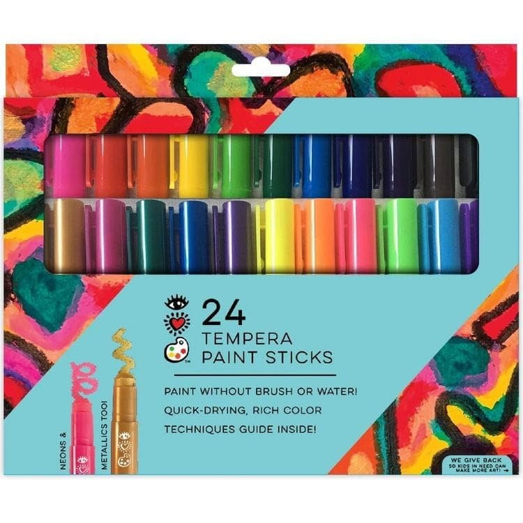 iHeartArt 24 Tempera Paint Sticks - Walmart.com