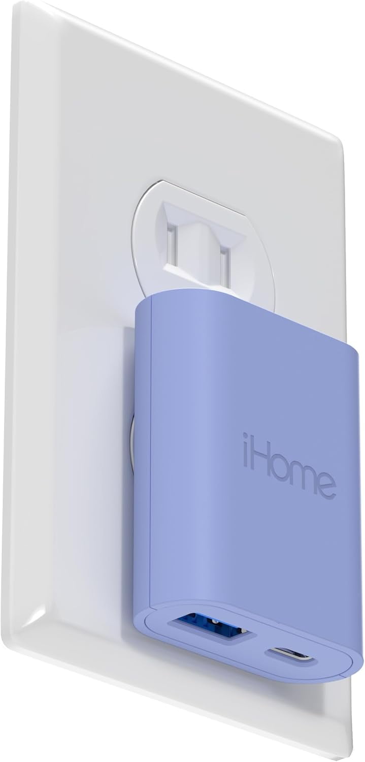 iHome USB C Charger: AC Pro 20W Multiport Charger (1 USB-C Port, 1 USB ...