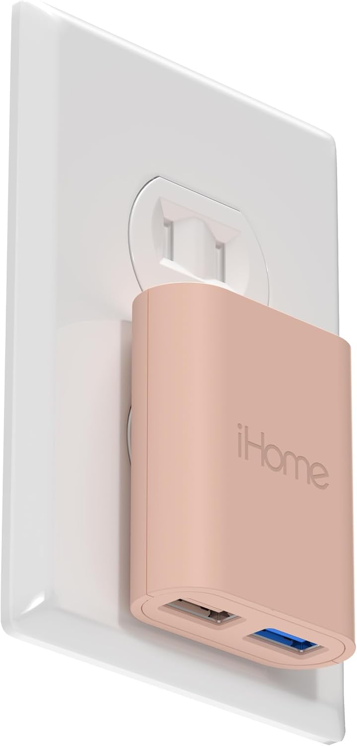iHome 2 Port USB Wall Charger: AC Pro Flat Multiport USB Charger with ...