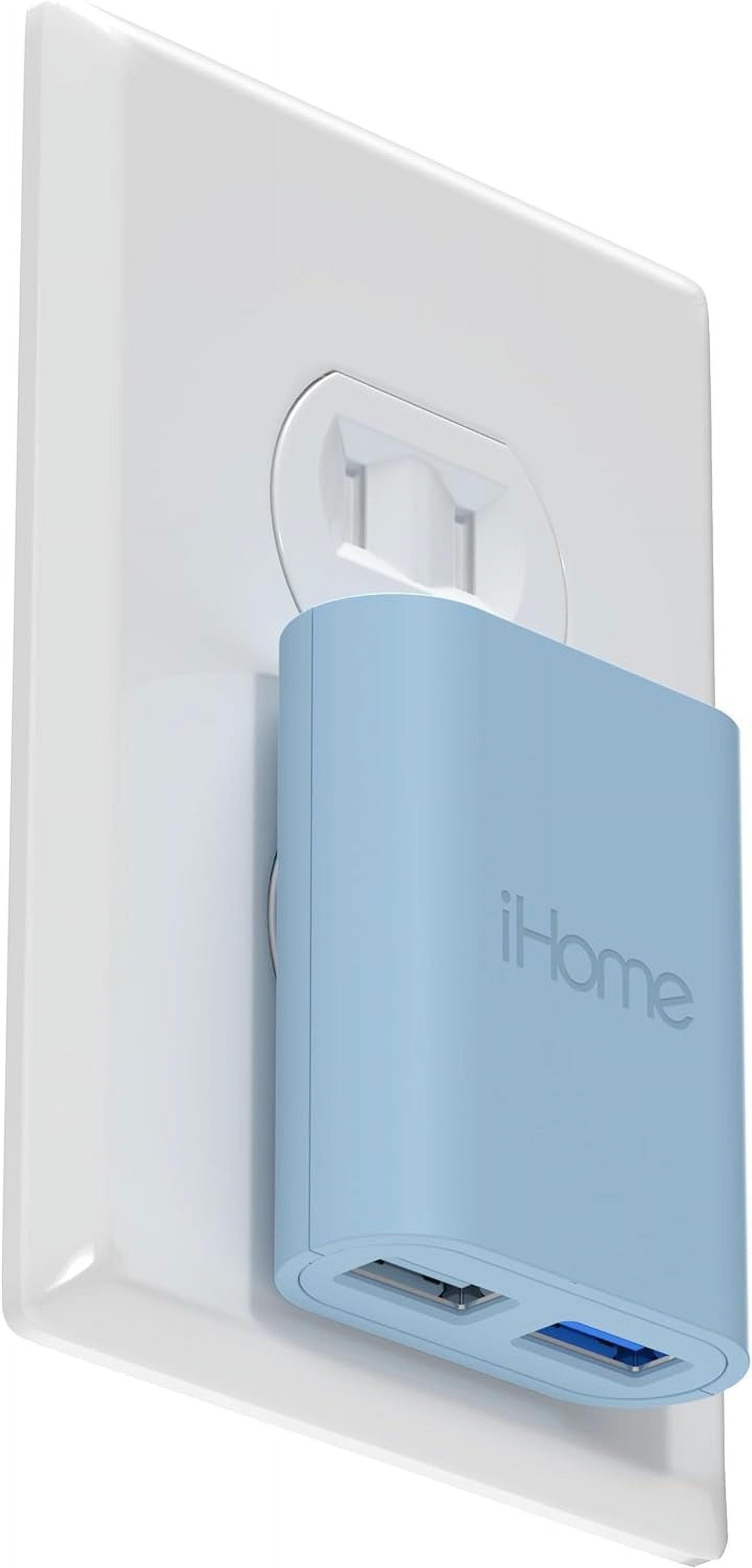 iHome 2 Port USB Wall Charger: AC Pro Flat Multiport USB Charger with ...