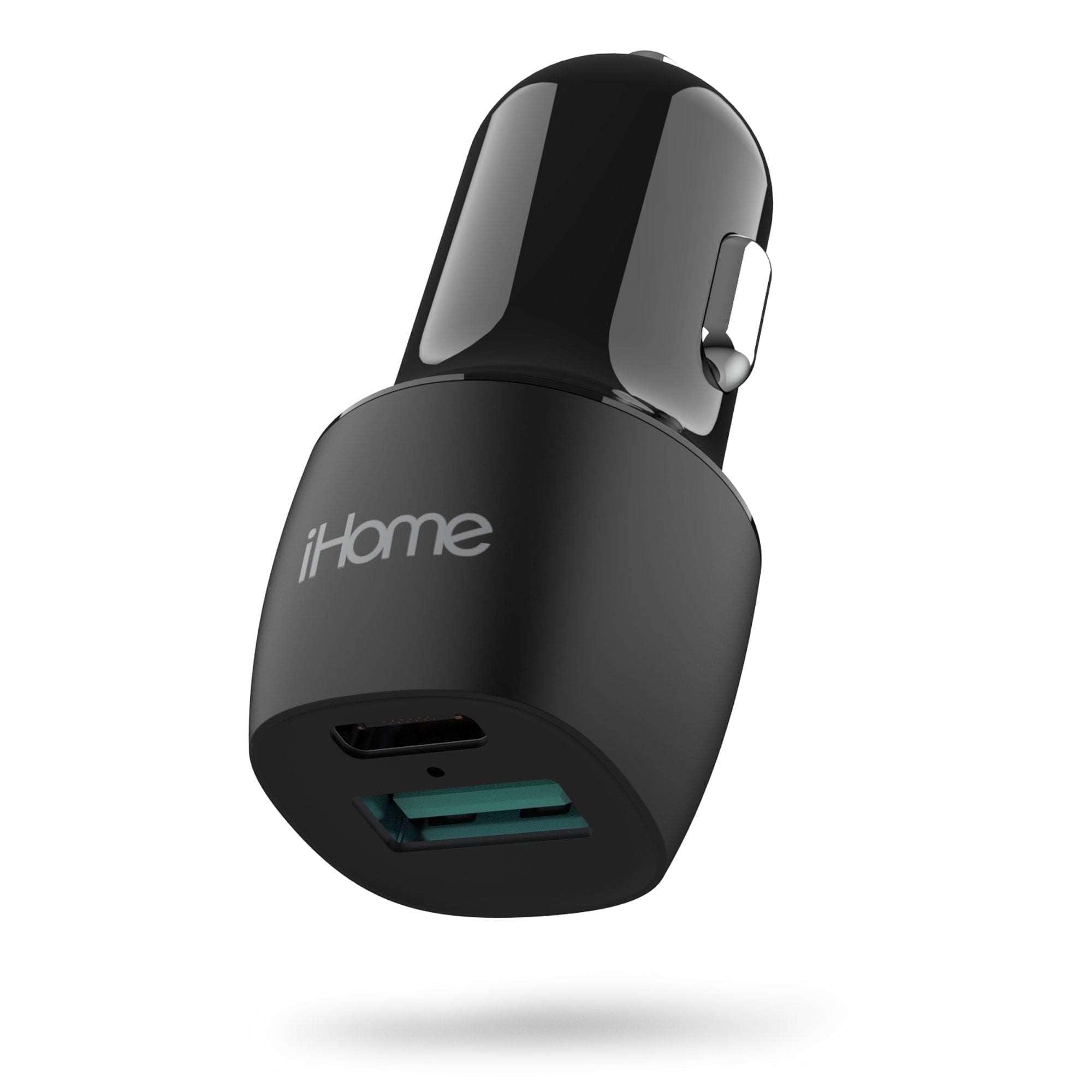 iHome 20W Dual Port Car Charger, USB-C & USB-A, Fast Charge, Universal ...