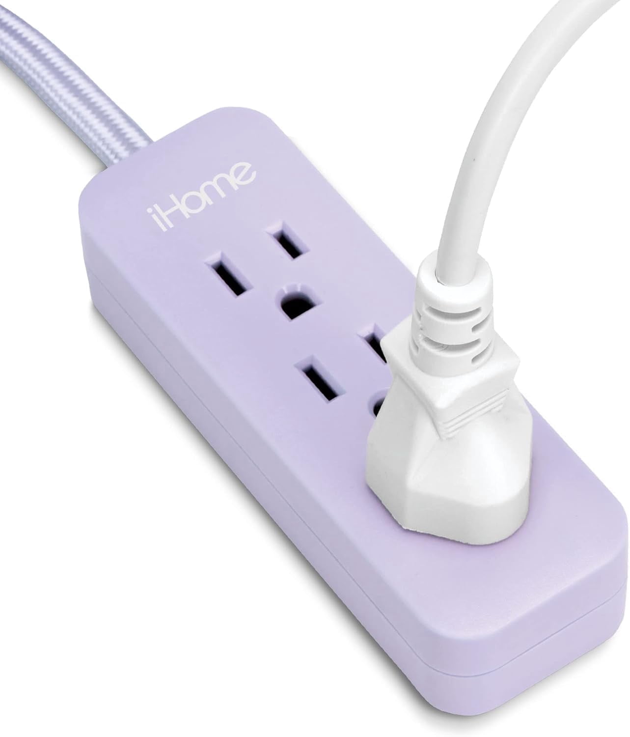 iHome 3-Outlet Power Strip, 3-ft Nylon Braided Cord, Flat Plug, Heavy ...