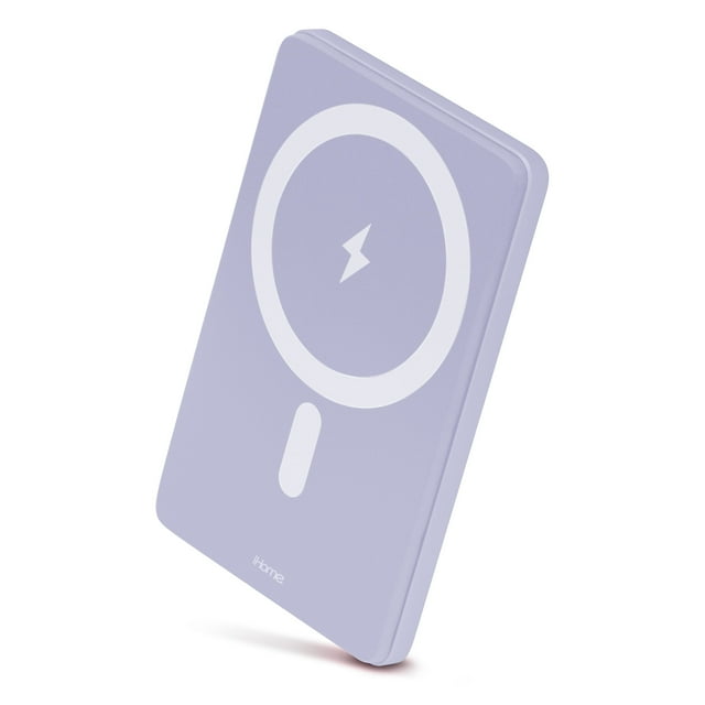 iHome 5000mAh Ultra-Slim Magnetic Portable Power Bank, Wireless ...