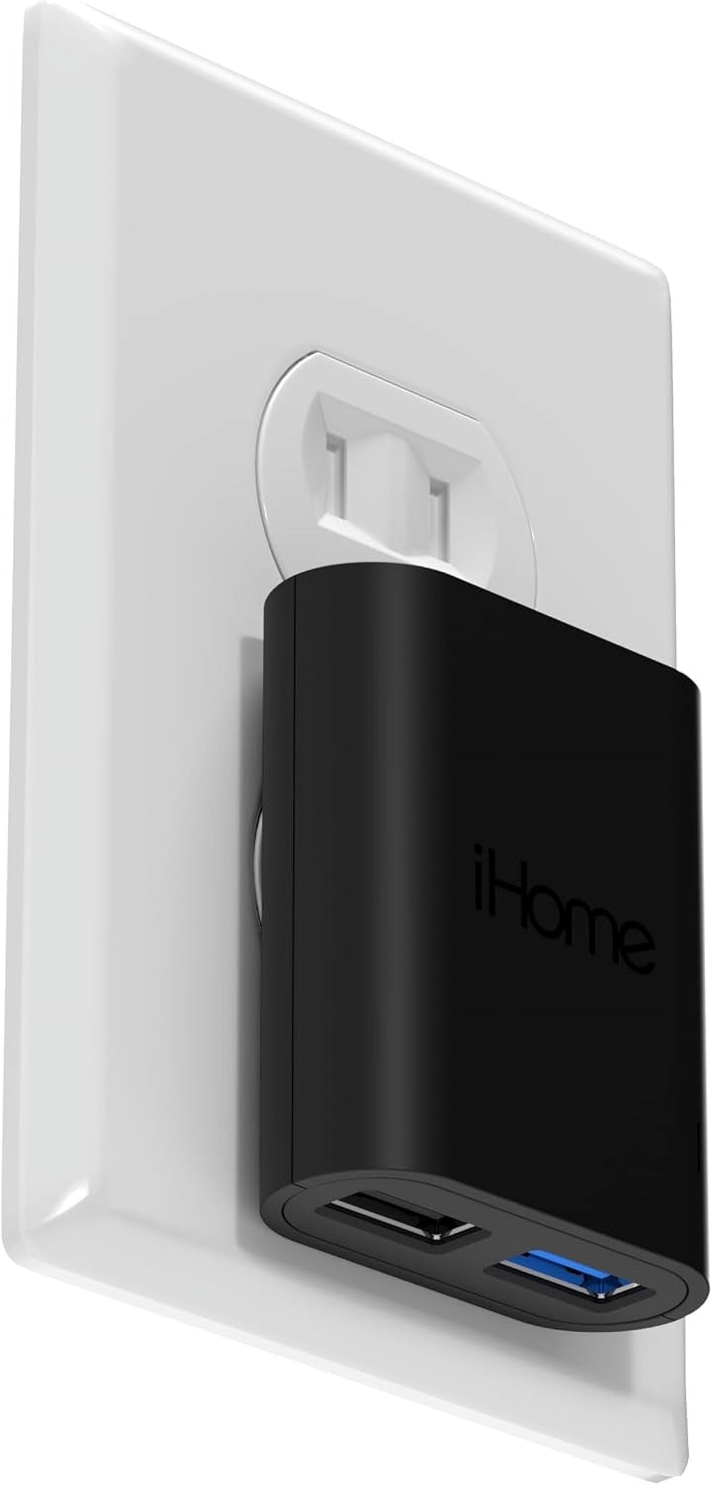 iHome 2 Port USB Wall Charger: AC Pro Flat Multiport USB Charger with ...