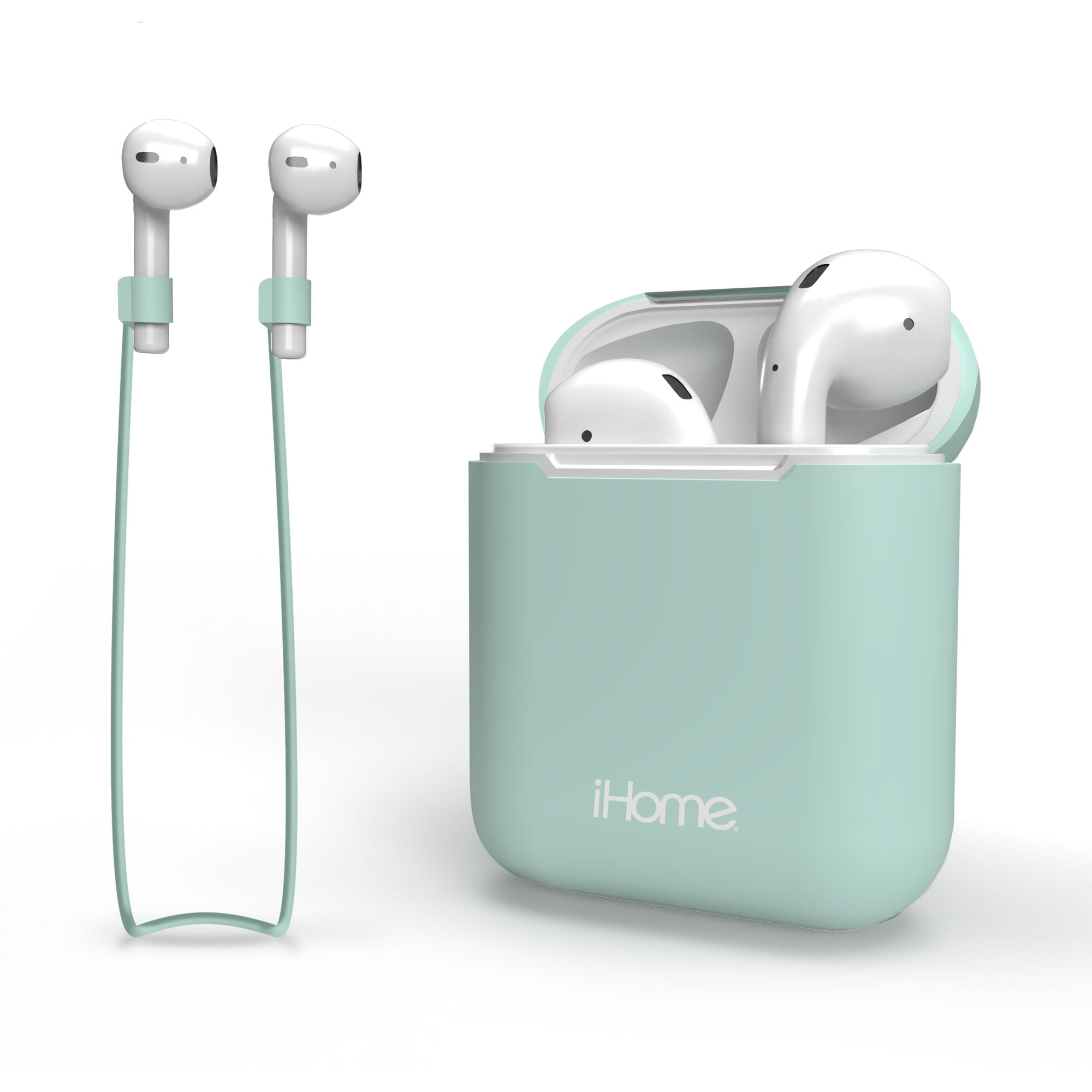 iHome Airpods Case Cover with Wired Magnetic Neckband, Airpods ...