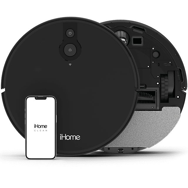 iHome AutoVac Eclipse 2-in-1 Robotic Vacuum and Vibrating Mop, HomeMap ...