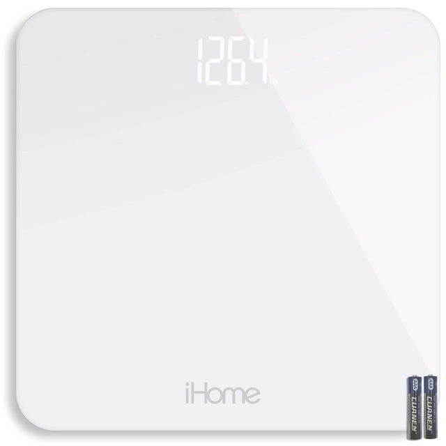iHome Health Bath Digital Bathroom Scale, 400 lbs Body Weight Scale ...