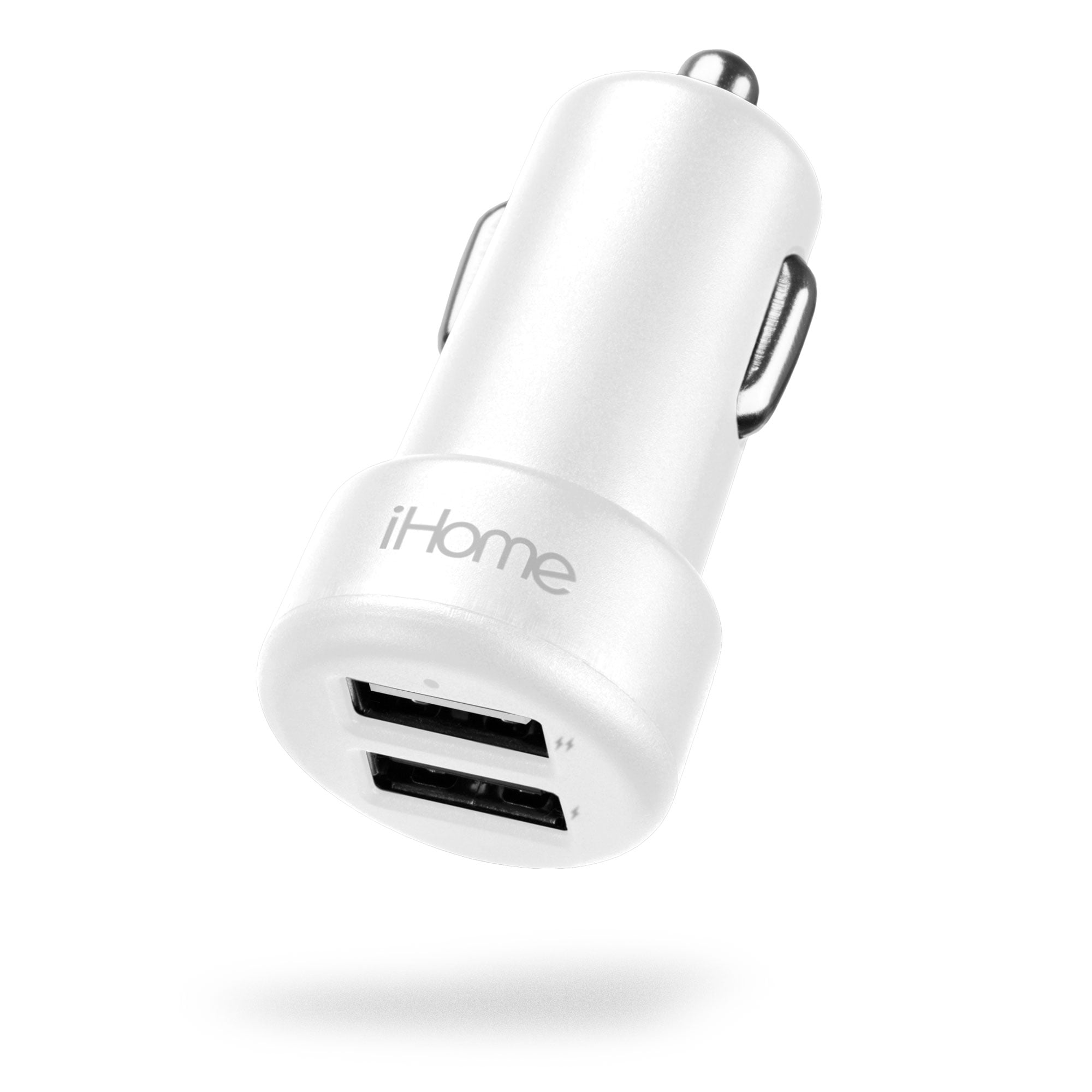 iHome Dual Port Car Charger, 3.4 AMP, 2 USB-A Ports, Universal Design ...