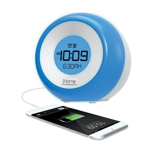 iHome IM29SC Color-Changing Dual Alarm FM Clock Radio with USB Charging ...