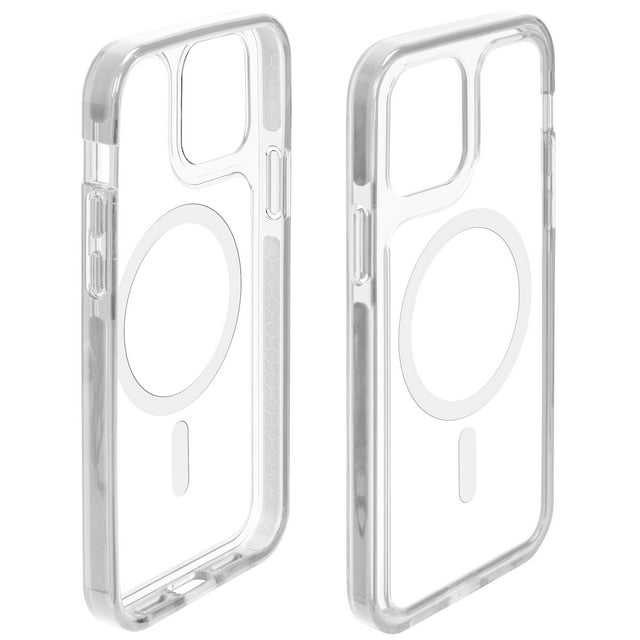 iHome Magnetic Velo Phone Case for iPhone 15 Pro Max, White/Clear ...