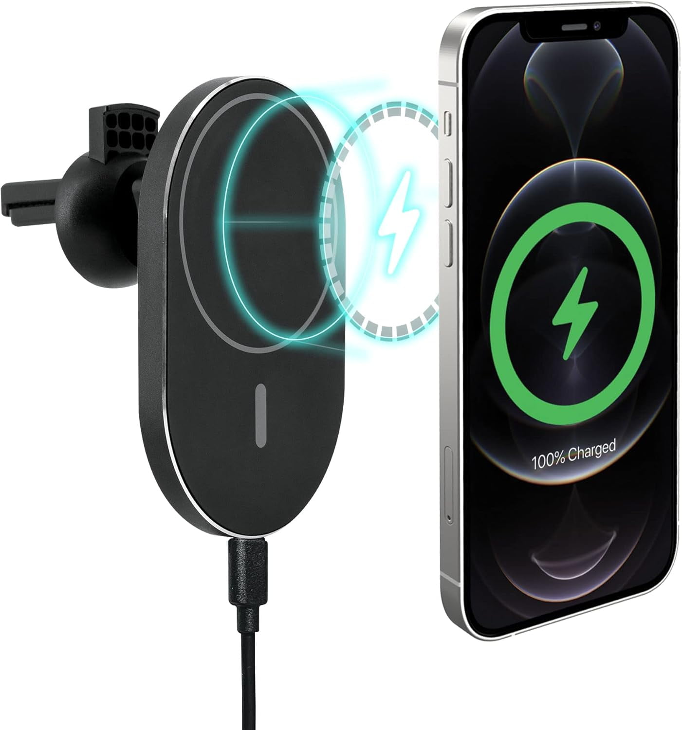 iHome Magnetic Wireless Charging Air Vent Car Mount, 10W, Compatible ...