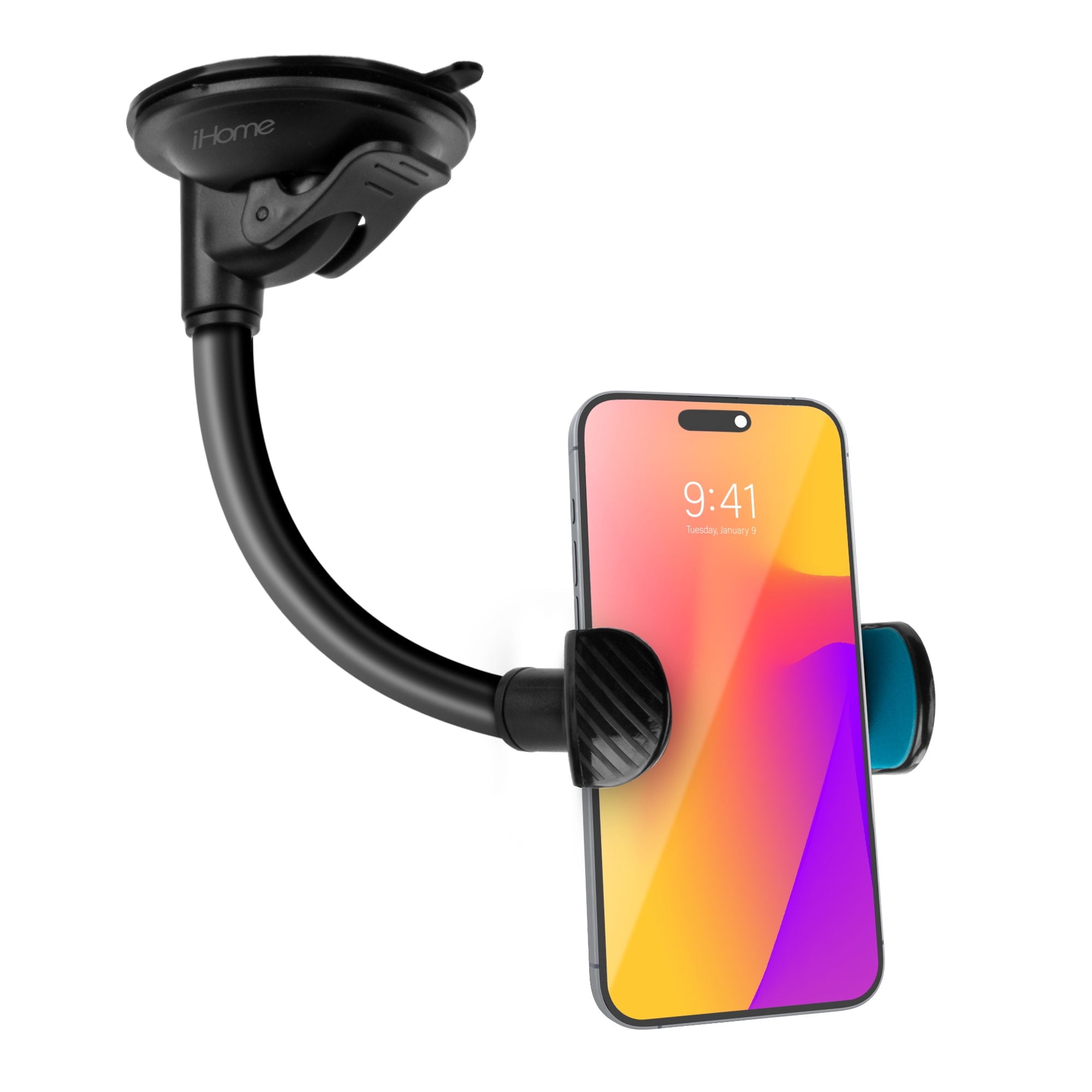 iHome Phone Mount for Cars with Adjustable Grip and 360 Rotating Neck ...