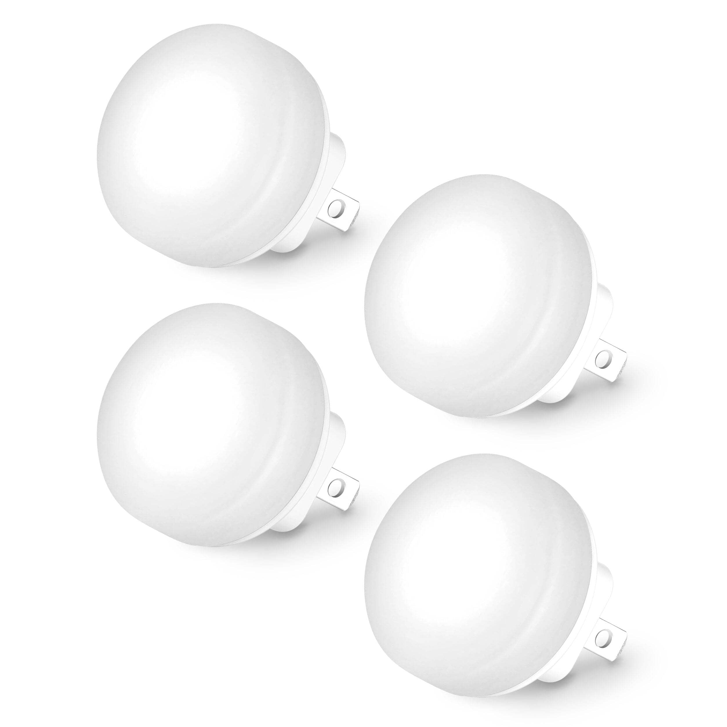 iHome Plug-In LED Night Lights, 4-Pack, Dusk-to-Dawn Sensor, 3000K Warm ...