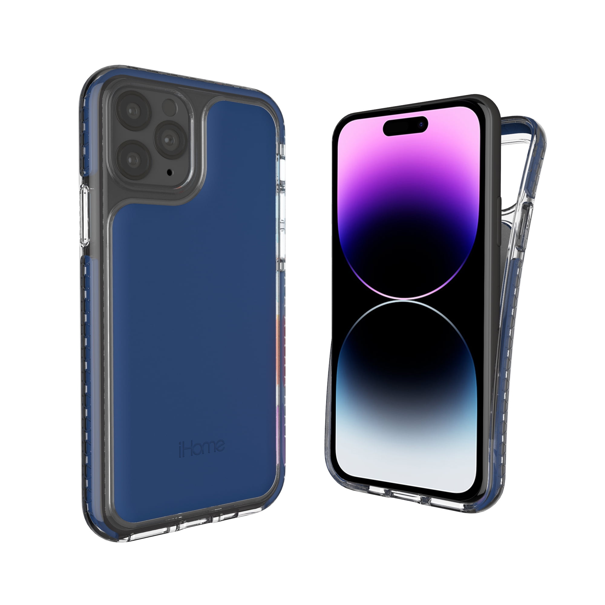 iHome Silicone Velo Case for iPhone 14 Pro/ 14/ 13 Pro (Navy) - Walmart ...