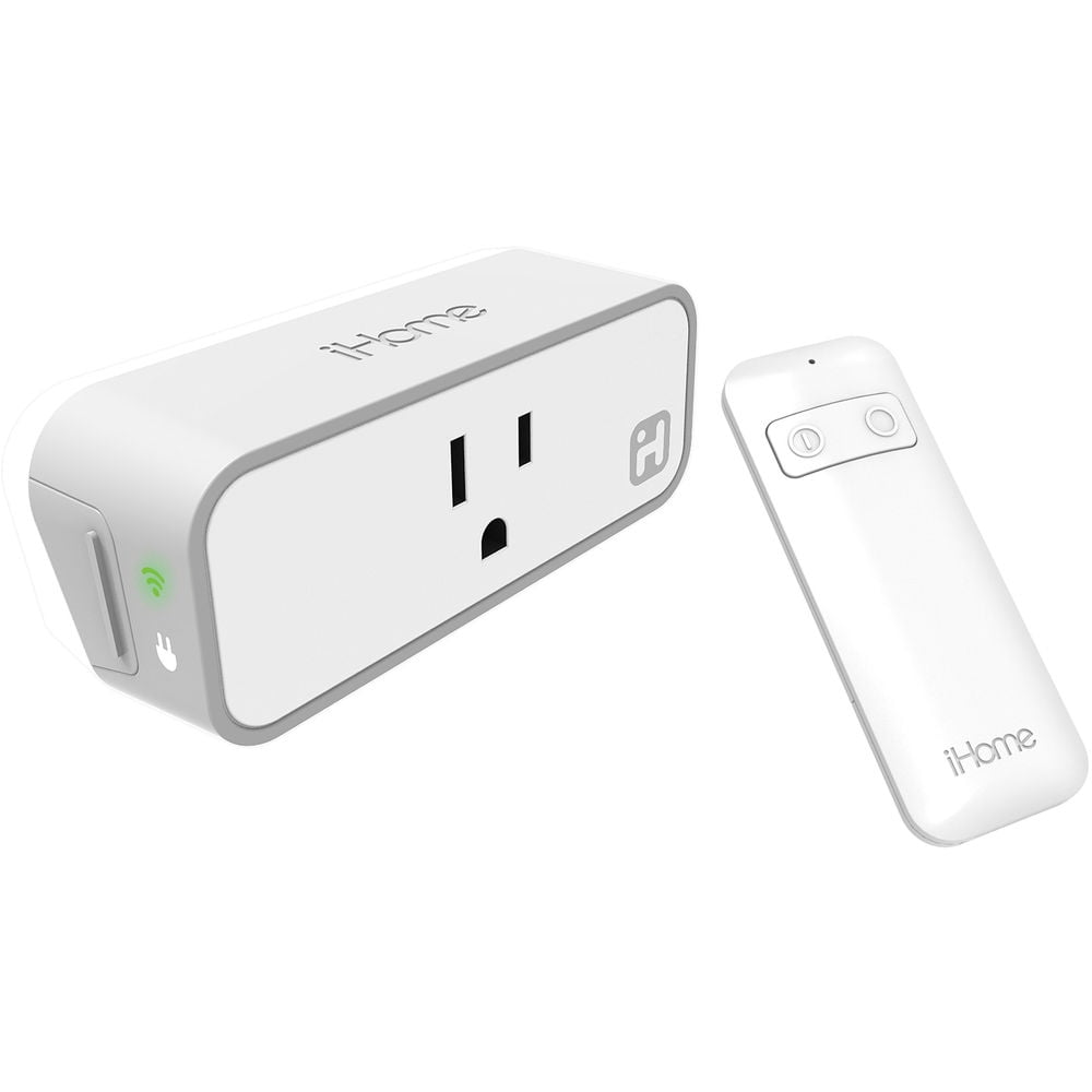 iHome Smart Plug Wi-Fi Includes Remote Control, Power Monitoring, Works ...