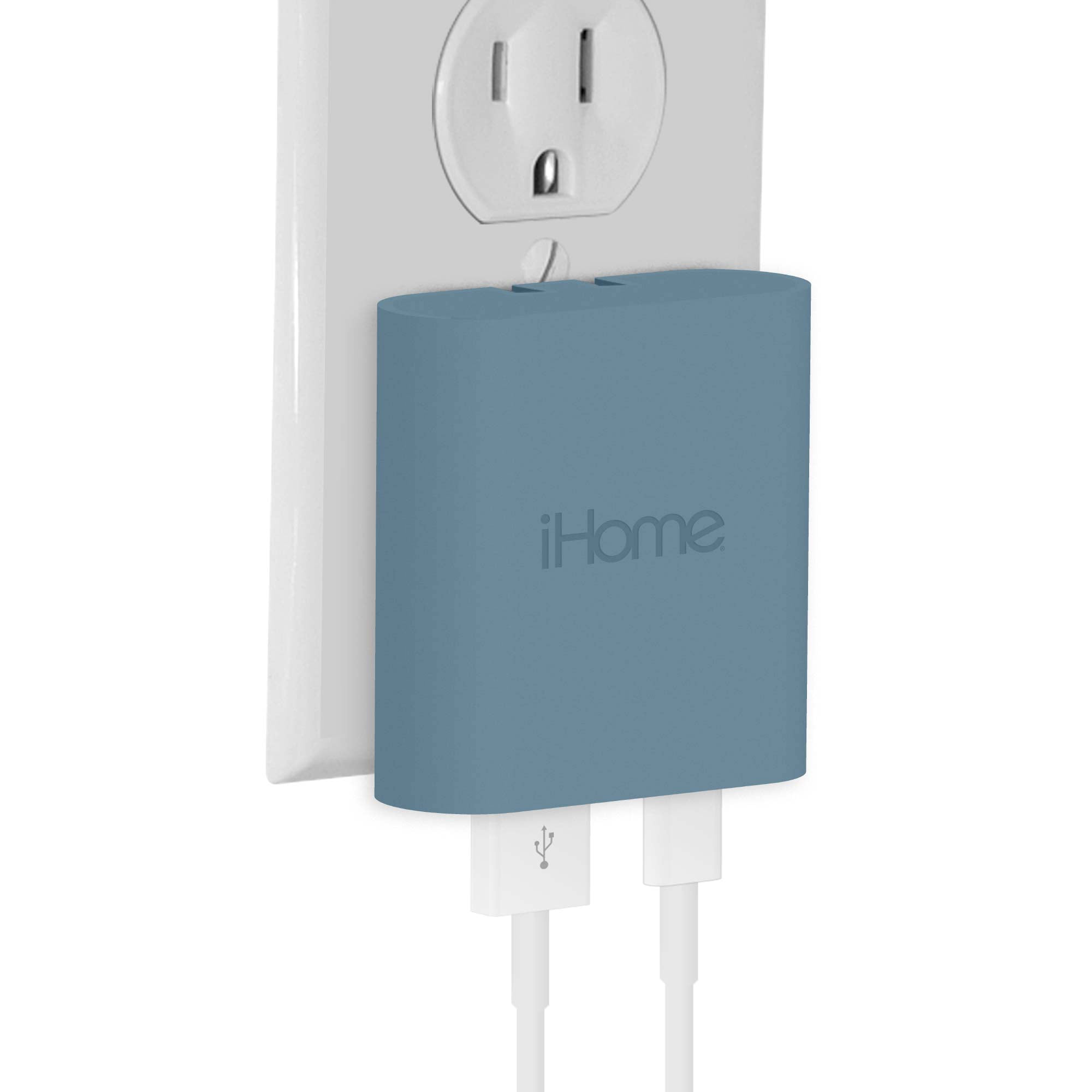 iHome USB C Charger: AC Pro 20W Multiport Charger (1 USB-C Port, 1 USB ...