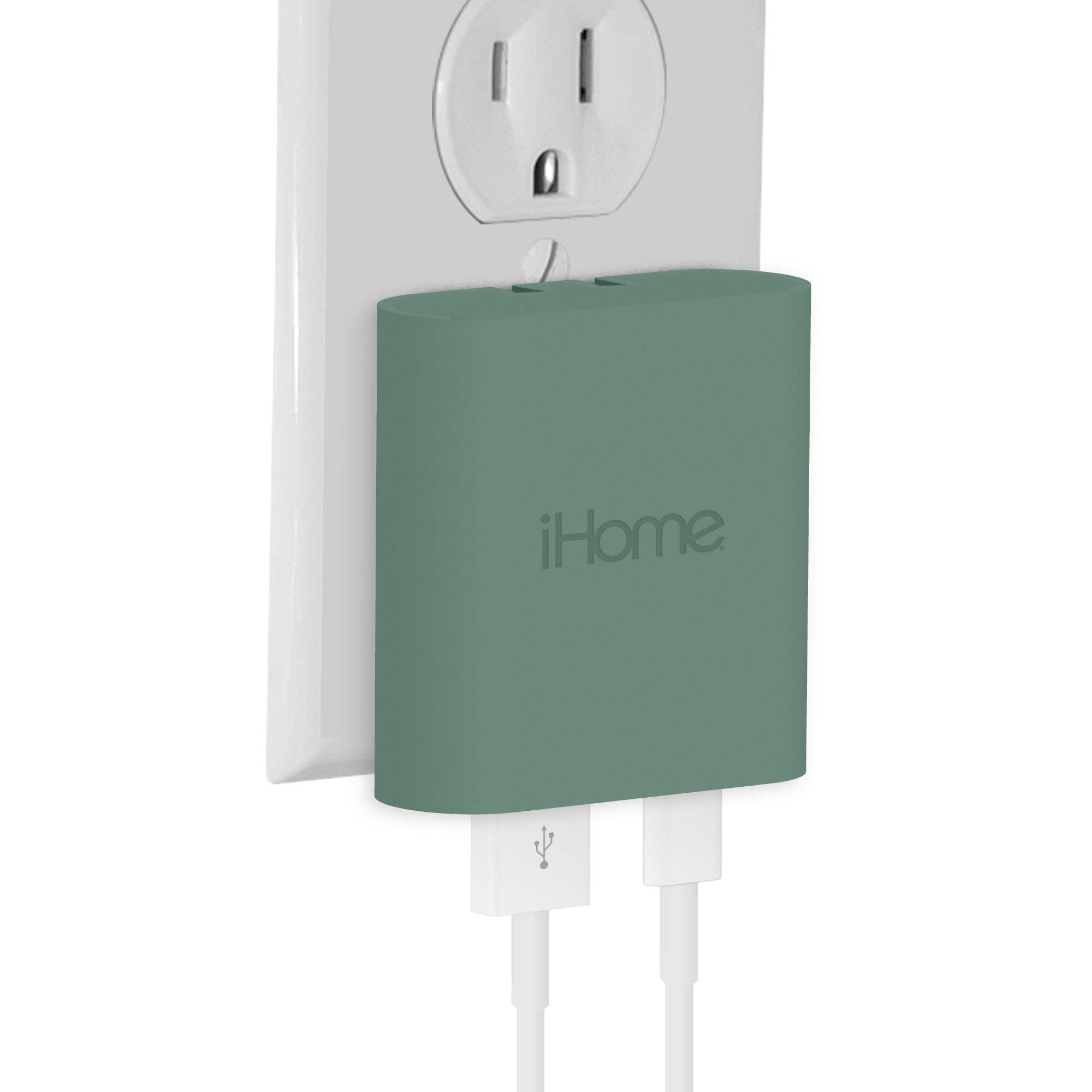 iHome USB C Charger: AC Pro 20W Multiport Charger (1 USB-C Port, 1 USB ...