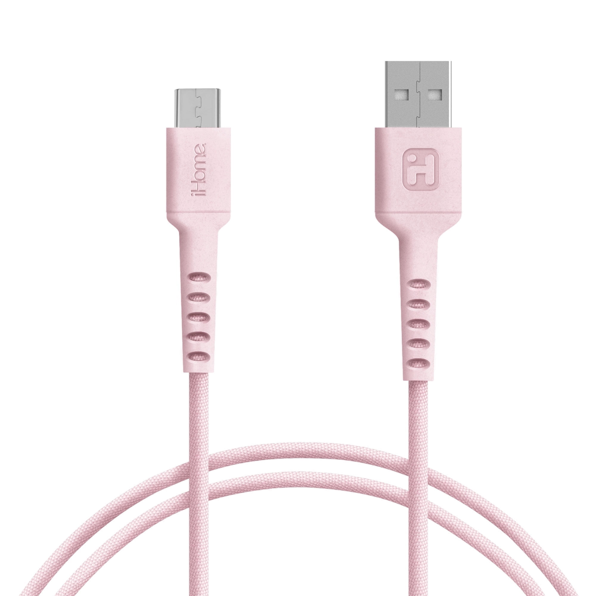 iHome 6ft USB-A to Micro-USB Charge & Sync Cable, Braided Nylon, Strain ...