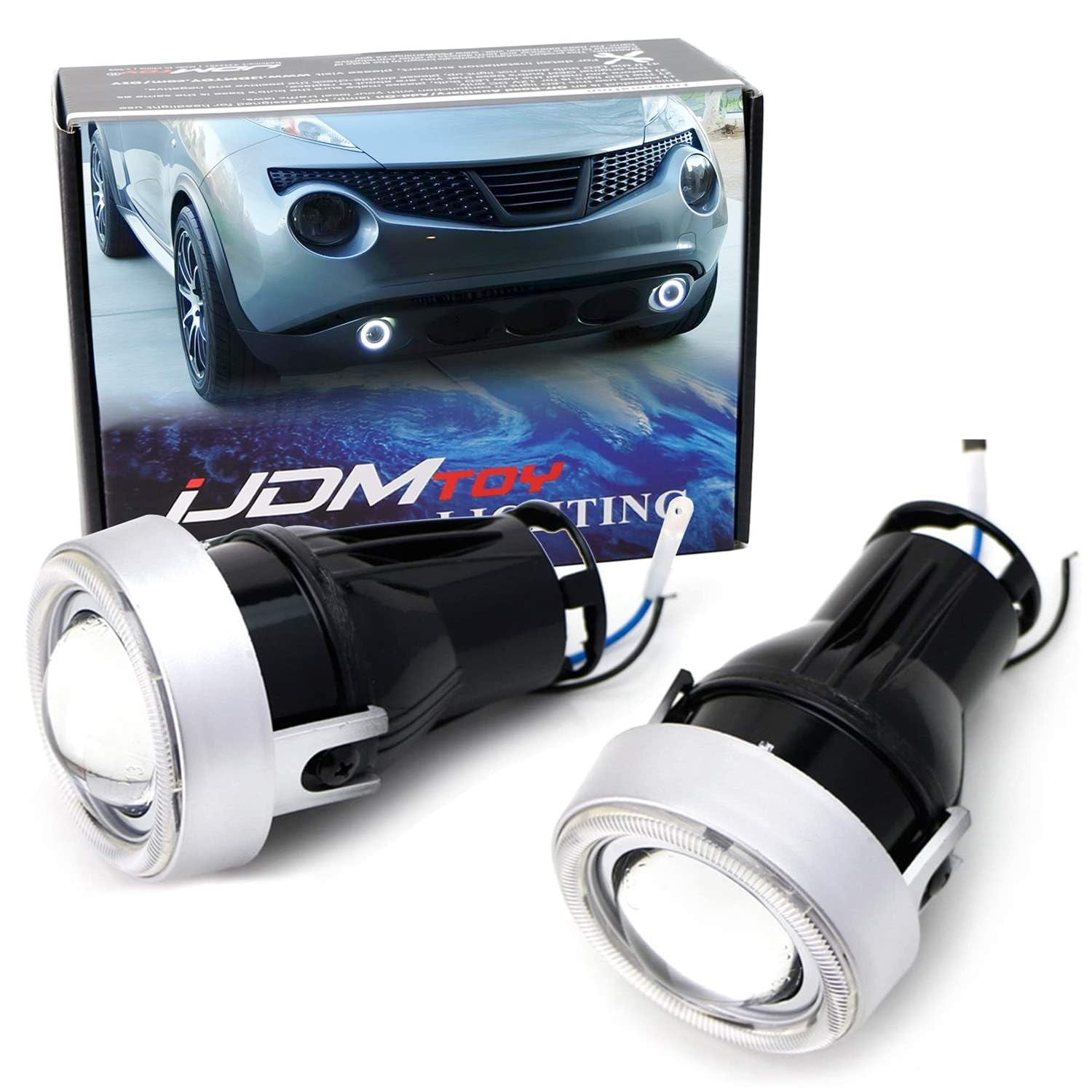 iJDMTOY 3-Inch Projector Fog MMF7 Light Kit w/Silver Shroud 40-SMD ...