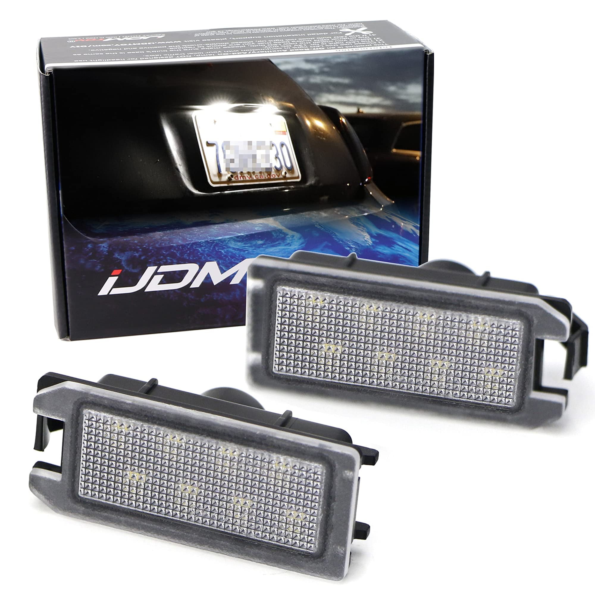 iJDMTOY OE-Fit 3W LED License Plate Light Kit For Fiat 500, Maserati ...