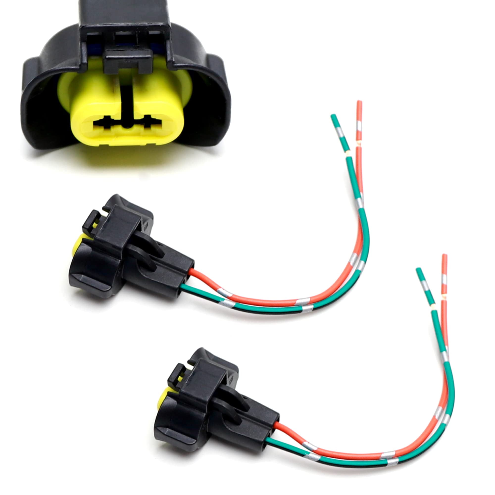 iJDMTOY Pair OE-Spec 2-Pin H11/H8 Female End, Fog Light Connector Plugs ...