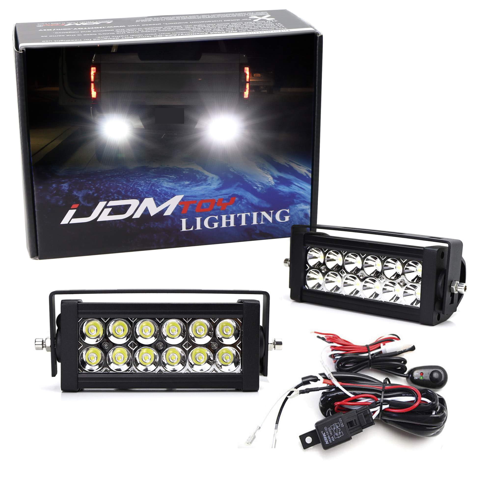 iJDMTOY Rear Bumper Mount KEF16 Reverse LED Light Bars Compatible with ...